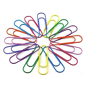 RuiLing 40-Pack 4 Inches Mega Large Paper Clips - 8 Colors Per Color 5pcs 100mm Cute Paper Needle Multicolor Bookmark,Office Supply Accessories