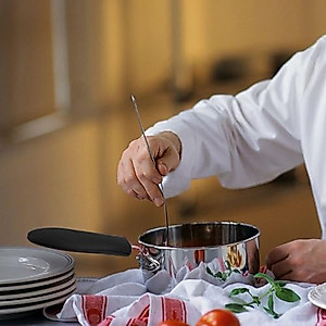 2 Pack Silicone Pan Handle Sleeve, Heat Resistant Cast Iron Skillet Handle Covers for Pots and Pans, Assist Handle Holder Grip for Kitchen Frying Griddles Cookware (Black)