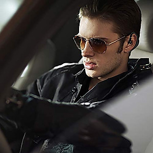 3C Light Bluetooth Headset,Wireless Earpiece V5.0 Ultralight Hands Free Single Ear Business Earphone Ear Hook Headphone with Mic for iPhone,Android Cell Phones Business/Office/Driving(Black)