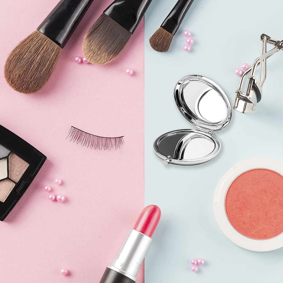 Zuo Bao 1908 Sorority Gift Sorority Compact Mirror Pretty in Pink Gorgeous in Green Makeup Mirror Gift for Women Girls Friend（Pretty in Pink）