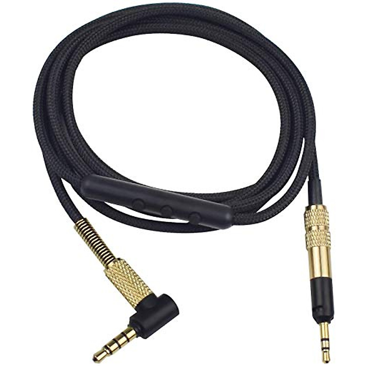 Alitutumao OFC Replacement Audio Cable Extension Cord with Inline Mic Volume Control Compatible with Sennheiser HD598 HD558 HD518 HD598 HD599 HD569 HD579 ATH-M50x Headphones Accessories Cable