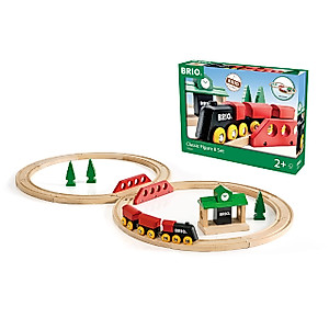 BRIO World - 33028 Classic Figure 8 Set - 22 Piece Wooden Toy Train Set with Accessories and Tracks | Enhances Creativity | Compatible Toys | FSC-Certified Wood | Perfect for Kids Age 2+