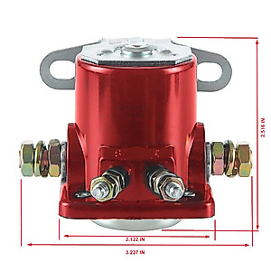 MIDIYA New Ford Hot Rod Starter Relay Solenoid 12V Heavy Duty SW3 Fits Most Ford 1956-up and Replaces B-6A-11450A,C6AF,C7AF,C3912, C9AF,D2AF11450AA 50-430