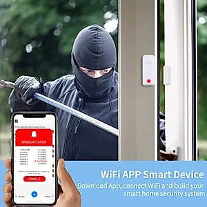 Burglar Alarm System for Home, DIY 4G WiFi Wireless Security Alarm Kit with GSM and Free APP