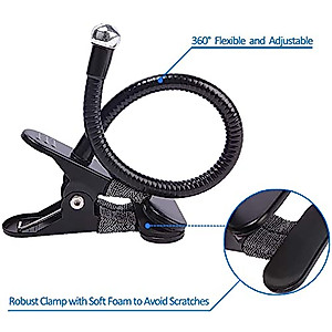 Suremita Security Convex Mirror with Adjustable Clip for Personal Safety, Open Office Environment, Dressing Room and Cubicle Computer Desk Rear View or Anywhere (6.69" x 2.95", Rectangle)