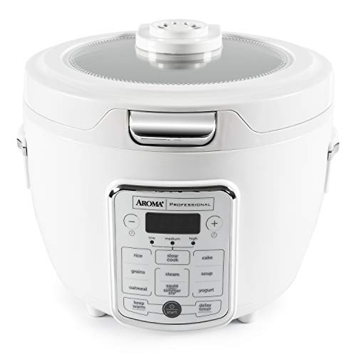 Aroma Housewares Professional 20-Cup(cooked) / 4Qt. Digital Rice Cooker/Multicooker, Automatic Keep Warm and Sauté-then-Simmer Function, white (ARC-1230W)