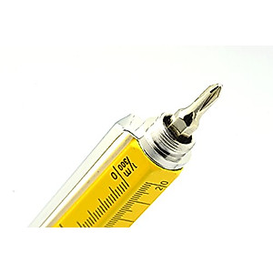 Screwdriver Pen Pocket Multi-Tool By EdgeWorks – Multi-Functional & Sturdy Aluminum DIY Tool, With Screwdriver, Stylus, Bubble Level, Ruler & Phillips Flathead Bit, Unique Gift Idea - Yellow