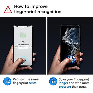 Spigen Tempered Glass Screen Protector [Glas.tR EZ Fit] designed for Galaxy S22 Plus [Case Friendly] - 2 Pack