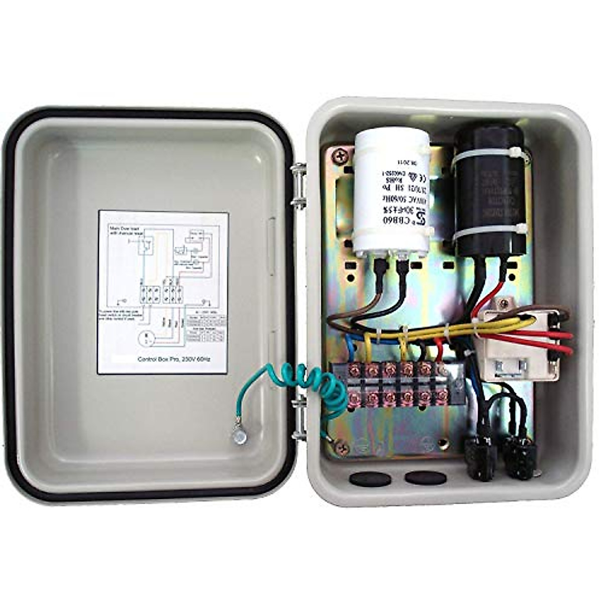 BlueNatHxRPR 86-103 MFD (uF) Motor Start Capacitor Compatible for Franklin Control Box 2801074915, CRC 2824085015 3/4 and 1 HP Well Pump and Others