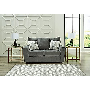 Signature Design by Ashley Stairatt Casual Loveseat with Flared Arms, Gray