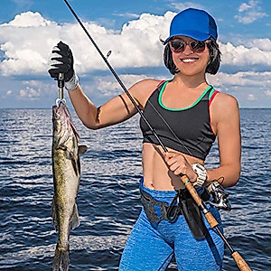 Dr.meter Aluminum Fishing Pliers, Saltwater Resistant Fishing Gear, Tungsten Carbide Cutters Split Ring Pliers Hook Remover Fish Holder with Fishing Gripper and Fishing Gloves, Fishing Gifts for Men