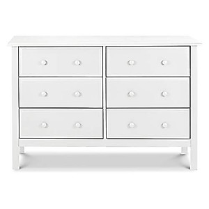 DaVinci Jayden 6-Drawer Double Wide Dresser in White, Greenguard Gold Certified