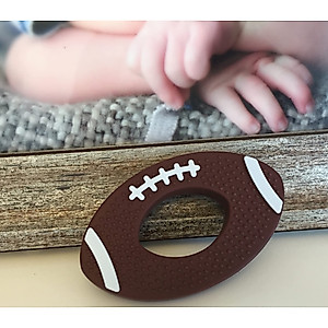 Silicone Football Teether, Food Grade Silicone, Infant and Toddler Sensory teether American Football