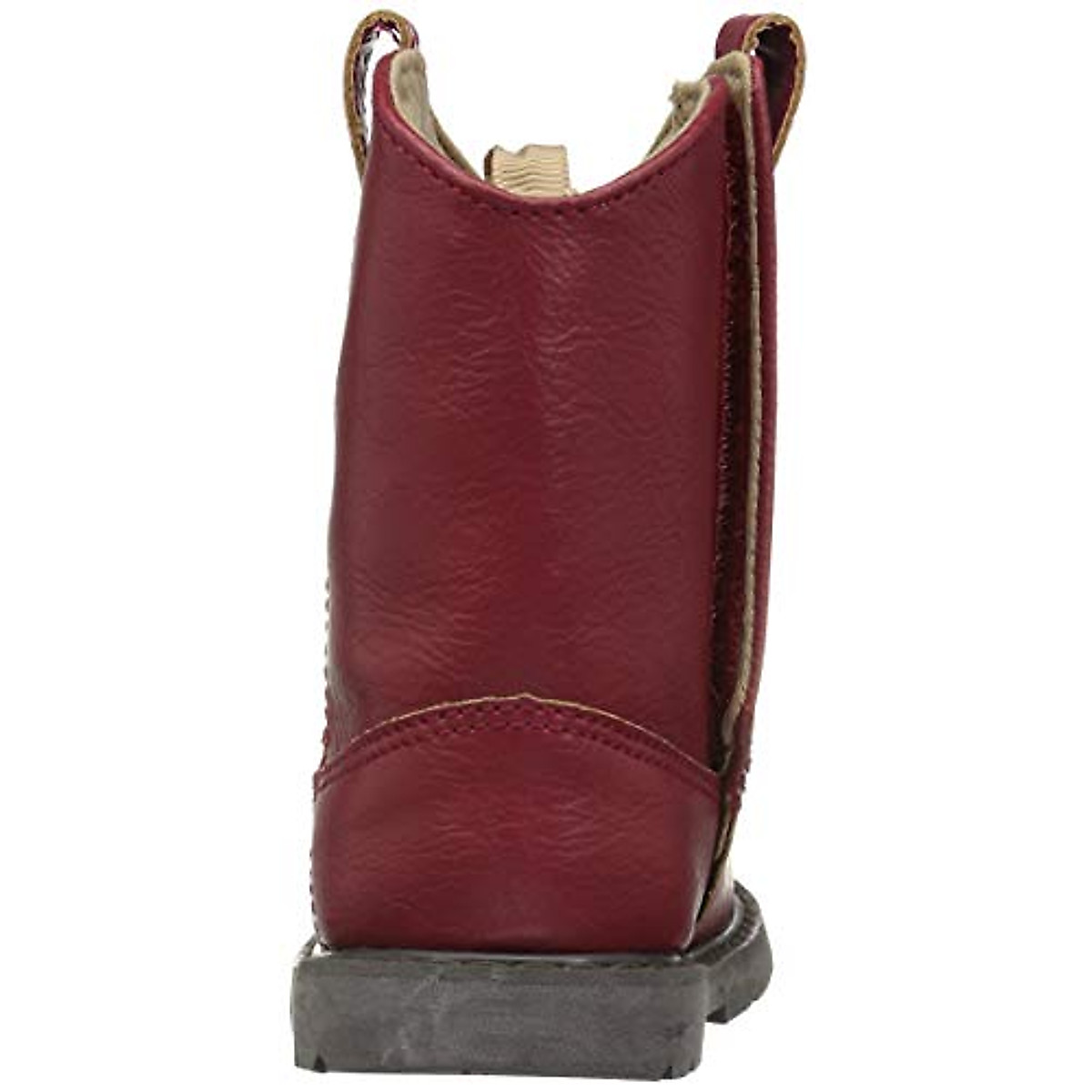 Baby Deer Round Toe Western Boot Red 2