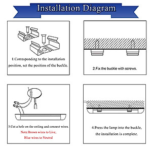 CosHall LED Shop Light 3FT, 30W 3000LM Super Bright LED Tube Light,6500K Daylight White LED Ceiling Light,Hight Output,LED Shop Lights for Garage Warehouse Workshop Basement