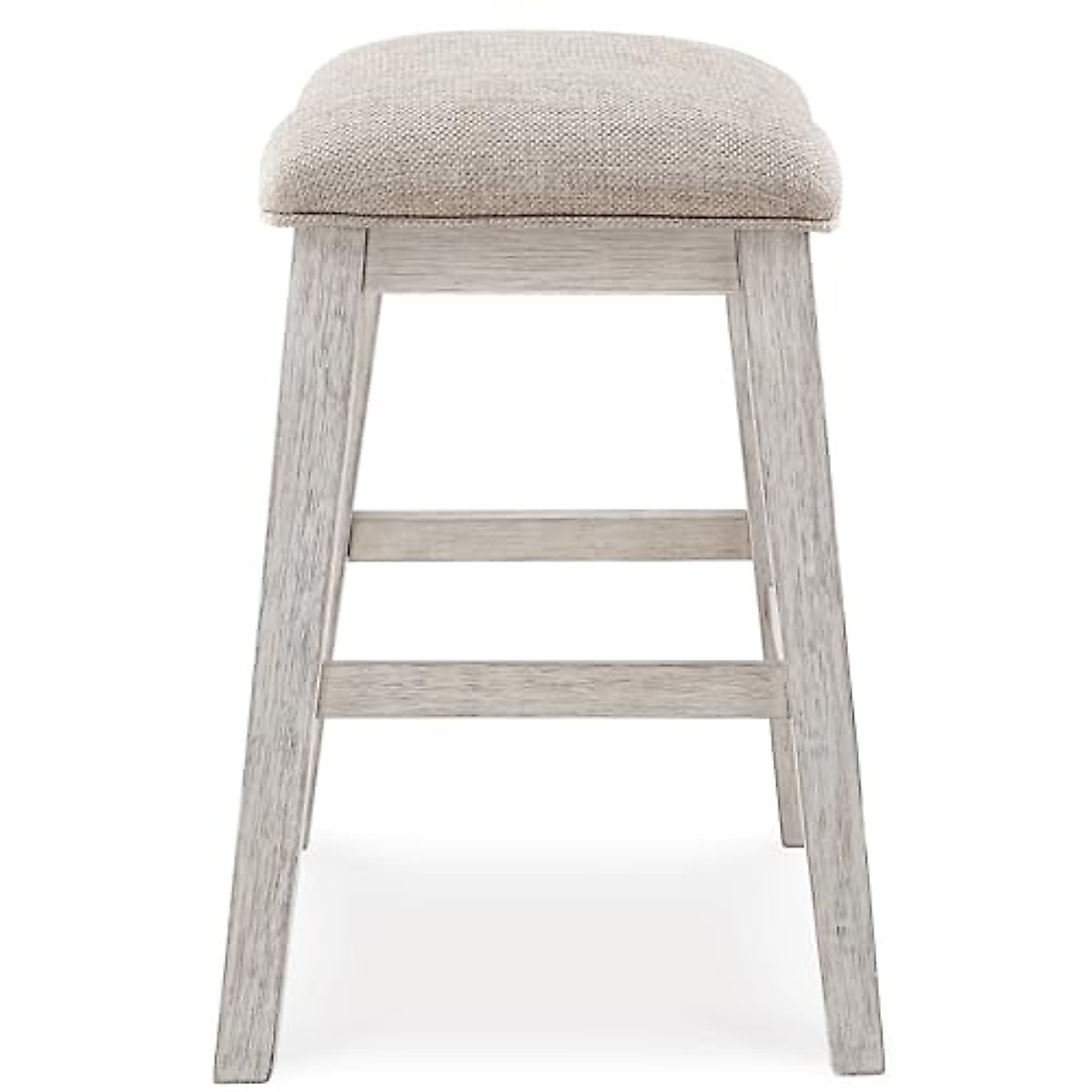Signature Design by Ashley Skempton Modern 24" Counter Height Upholstered Barstool, 2 Count, Whitewash