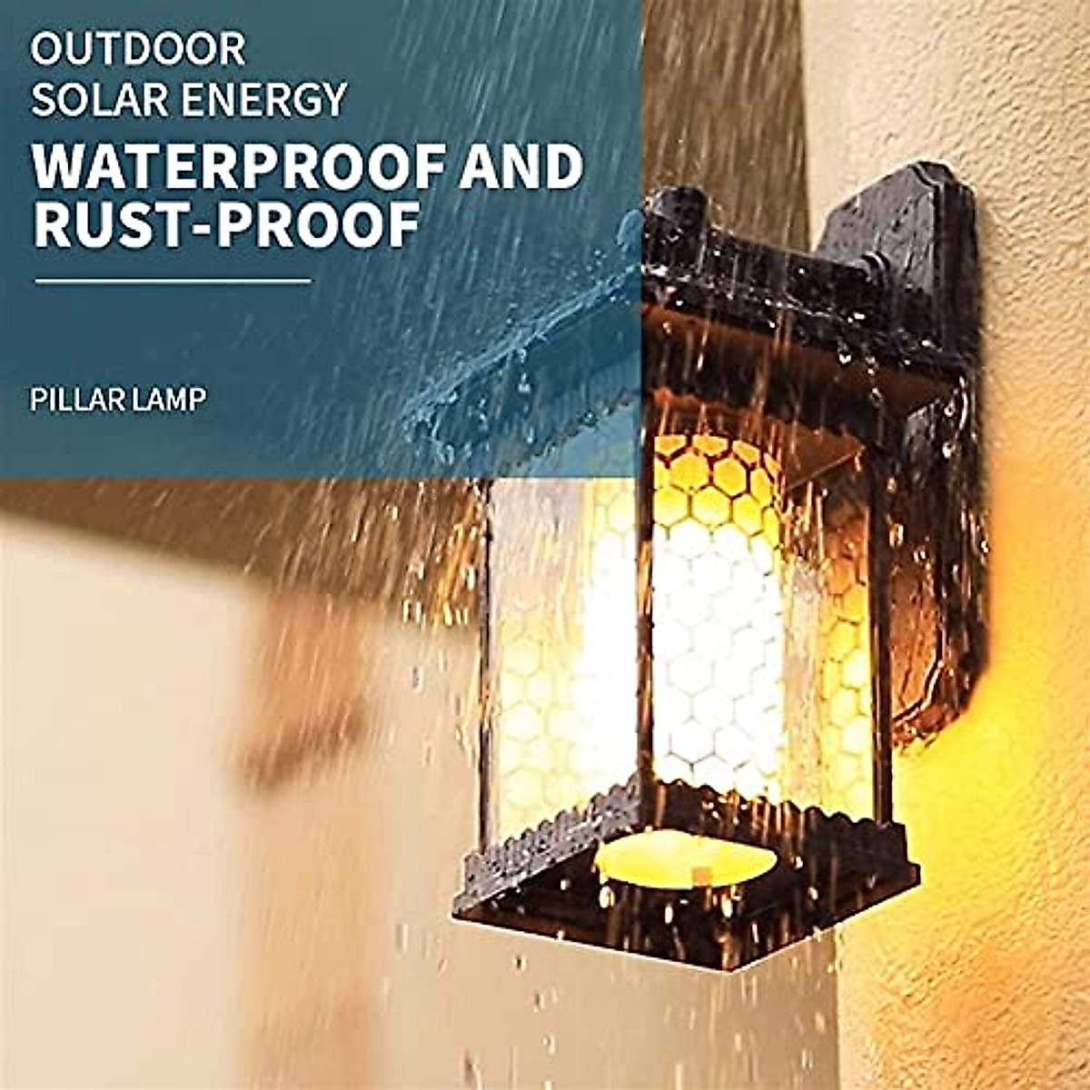 NNAA Exterior Wall Lantern Waterproof Sconce Square Aluminum Housing Outdoor E27 Wall Lamp Carriage Light Home Outside Lighting for Villa Entrance Courtyard Garden Decor