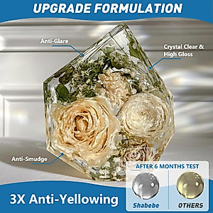 Fast Cure Epoxy Resin 80oz-Shabebe Upgrade 4H Demold Epoxy Resin with 3X Anti-Yellowing, Crystal Clear & Self-Leveling Epoxy Resin, Casting & Coating Resin for DIY Art, Coaster, Jewelry Making