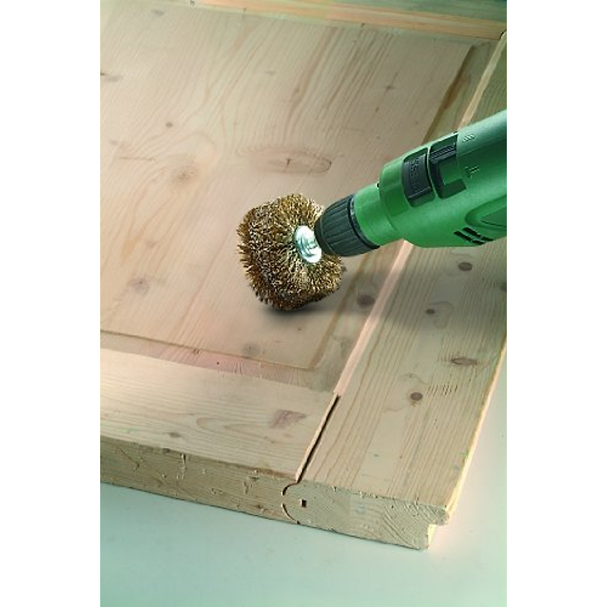 Bosch 2609256541 8 x 80 mm Wood Structure Brush Crimped Wire Shank (Brass-coated)