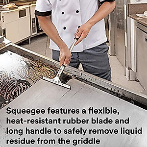 3M Scotch-Brite Griddle Cleaning, Quick Clean System, Heavy Duty, Cleans in 3-5 Minutes, For Baked On Food and Cooking Oils, Use on Hot or Cool Griddle, Orange, (1 System)