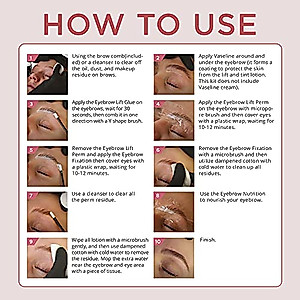 Sarah Gold Brow Lamination Kit, Eyebrow Lamination Kit, Eyebrow Perm Kit, Instant DIY Eye Brow Lift Kit for Fuller, Thicker, At Home DIY Perm For Your Brows, Lasts For 6-8 Weeks