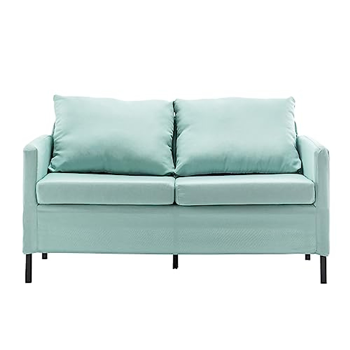 SDADI 51" Loveseat Sofa Couch for Living Room, Love Seats 2-Seater Furniture w/Metal Legs for Compact Small Space, Deep Seated Comfy Sofa for Apartment, Bedroom, Dorm, Office (Blue)