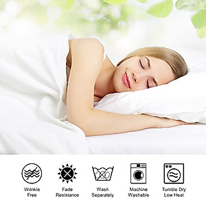 ILAVANDE Luxury 4 Piece White Microfiber King Sheets Set - Super Soft 1800 Series, 14" Deep Pockets, Wrinkle & Fade Resistant for King Size Beds