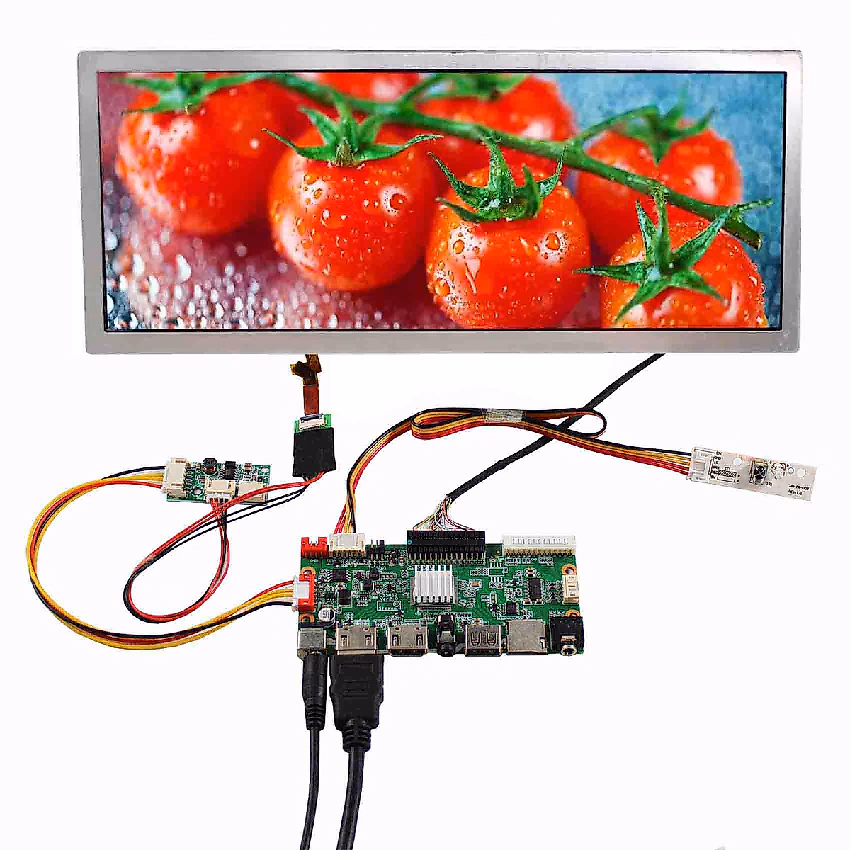 VSDISPLAY 10.3" 10.3 Inch 1920x720 850nit LCD Screen HSD103KPW2-A10 with HD-MI USB SD LCD Controller Board,Multimedia supports MP4