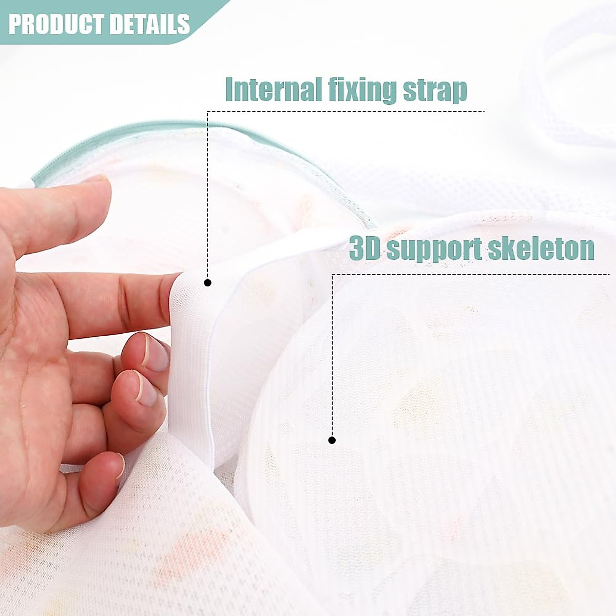 Ksheria Large Bra Washing Bags for Laundry,4pcs Bra Laundry Bags for Washing Machine,Lingerie Bags for Washing Delicates,Underwear Washing Bag with Zipper for Women Laundry Storage-Cute Pattern