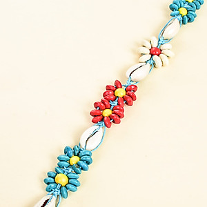 ILuvatar Women's tassel knotted belt thin belt women's Bohemian style cross knotted hand woven belt Wooden beads knotted waist rope