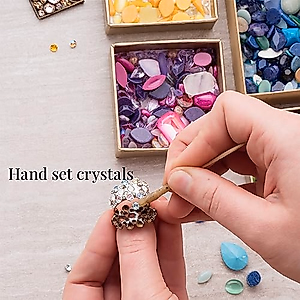 Sorrelli Spiked Drop Earrings, Rhinestone Dangling Earring, Vintage Inspired Crystal Studs, Pierced, Antique Gold-Tone Finish, Legacy Stone Pop