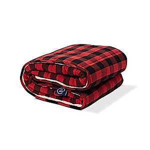 Gravity Blanket Z Throw Blanket, Throw Weighted Blanket, 10 lbs Buffalo Check 48"x66", Original Weighted Blanket for Sleep, Cozy Breathable Blanket