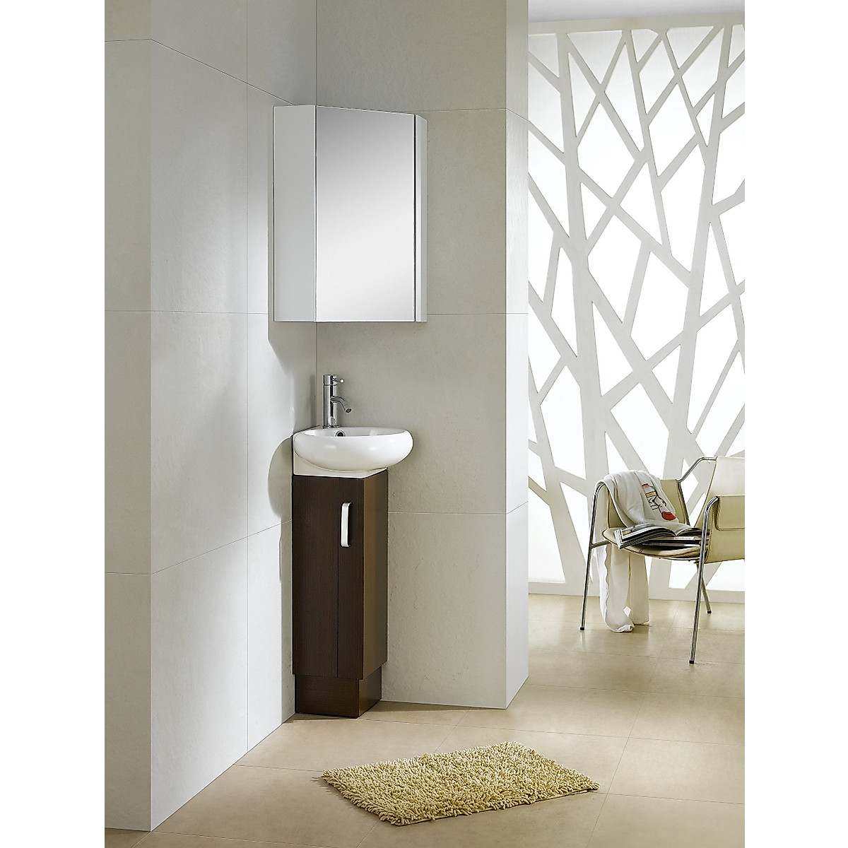 Fine Fixtures Milan Matte Vanity with Vitreous China Sink (Wenge)