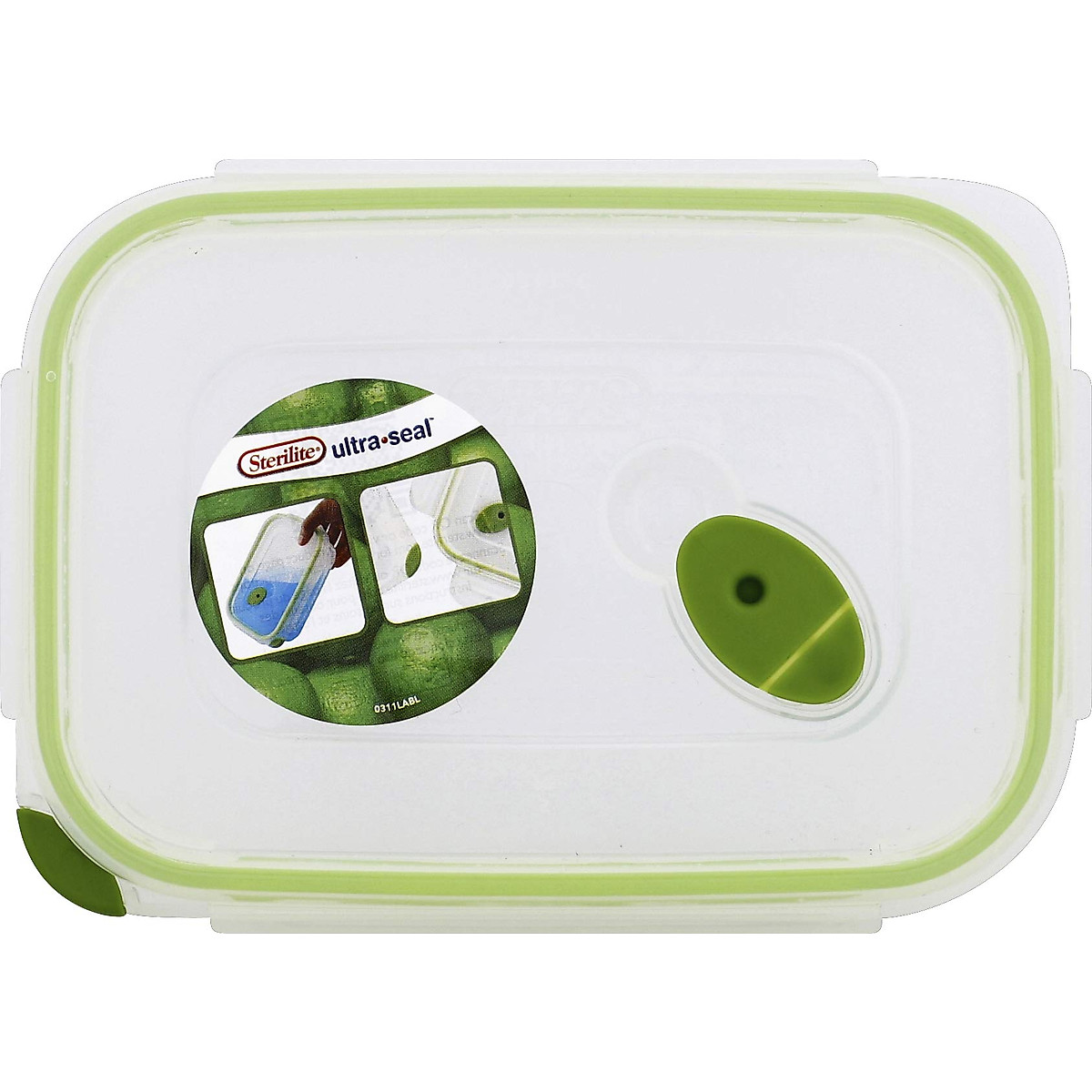 Sterilite FBA_3111606 3.1C RectLeaf Container, 3.1 Cup, New Leaf