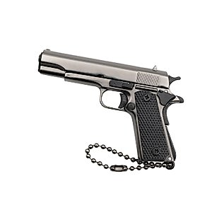1911 Keychain Metal Mini Tactical Key chain Tiny Pendant for Ornament Collection Gift for Men Army Fan (Pewter)