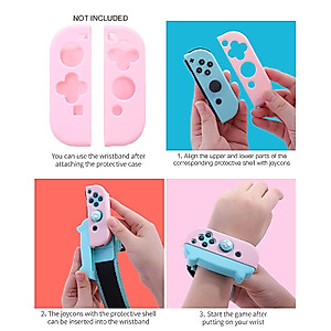 NANANINO Dance Switch Wristband, Wrist Bands for Dance Switch 2023 2022 2021 2020 2019, Adjustable Elastic Straps for Joy-Cons Controller (2 Packs for Kid)
