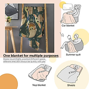 Cute Blanket Soft Warm Throw Blanket Cozy Microfiber Blankets & Throws for Living Rooms/Bedrooms/Dorms 60"x50"