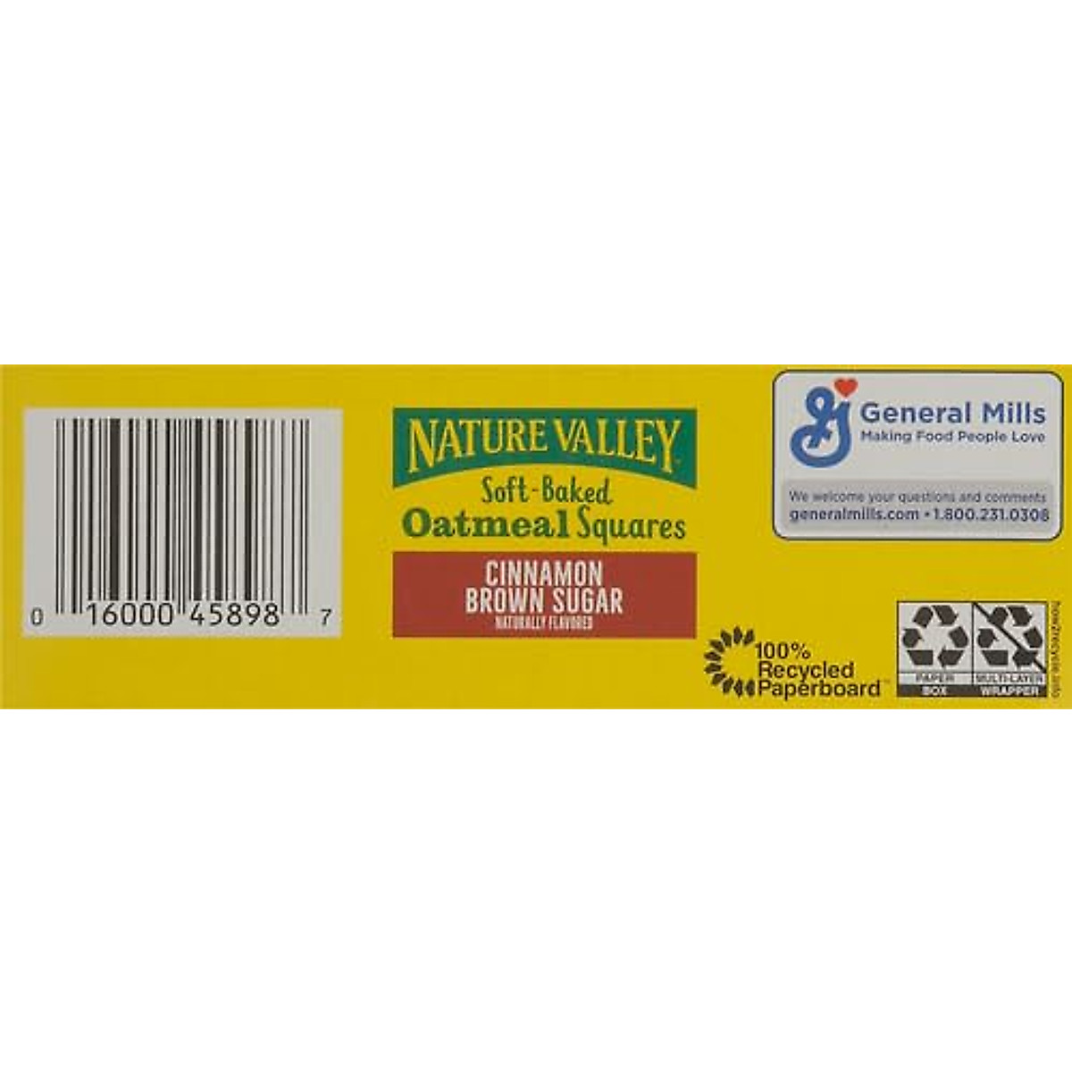 Nature Valley Soft-Baked Oatmeal Squares, Cinnamon Brown Sugar, 6 ct, 7.44 OZ