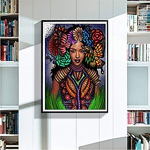 AKIMPE 5D Diamond Painting DIY Crystal Rhinestone Embroidery Arts Craft Oil Acrylic Full Drill Canvas Cross Stitch for Home Decoration Wall Decor Adults Kids Beginners by Number Kits with Brushes