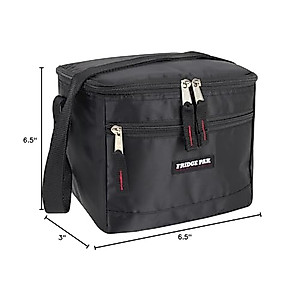 6 Can Cooler Bags Insulated Soft Cooler Lunch Bag for Men, Waterproof Leak Proof Cooler Bags Insulated (Black on Black)