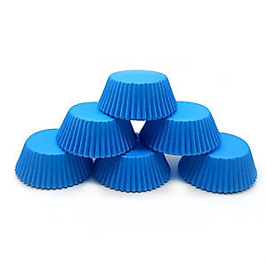 Bakehope Standard Baking Cups, Classic Blue Greaseproof Festive Cupcake Liners, 150-Count