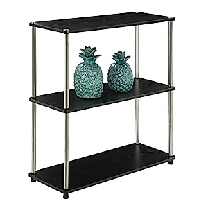 Convenience Concepts Designs2Go 3 Tier Bookshelf, Black