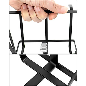 QWORK Cup Drying Rack, 2 Pack 6-Hook Bottle Drying Drainer Stand, Coffee Mugs Wine Glass Drying Rack with Non-Slip Silicone Hooks, Space Saving Countertop Cup Holder, for Home, Office, Cafe - Black