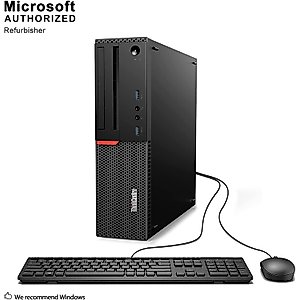 Lenovo ThinkCentre M900 SFF Desktop Computer PC, Intel Quad Core i5-6500T, 16GB DDR4 RAM, 1TB SSD, 4K 2-Monitor, Keyboard and Mouse, Bluetooth, AC Wi-Fi, VGA, HDMI, Windows 10 Pro(Renewed)