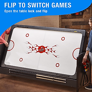 Fat Cat Original 3-in-1 Green 7' Pockey Multi-Game Table - Air Hockey, Billiards and Table Tennis - Blue