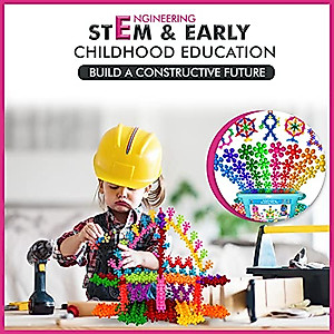 Curious 2 Learn 300 Pieces Building Blocks- Kids STEM Toys Educational Building Toys- Discs Sets Interlocking, Solid Plastic for Preschool Kids Boys and Girls Aged 3+, Creativity Kids Toys