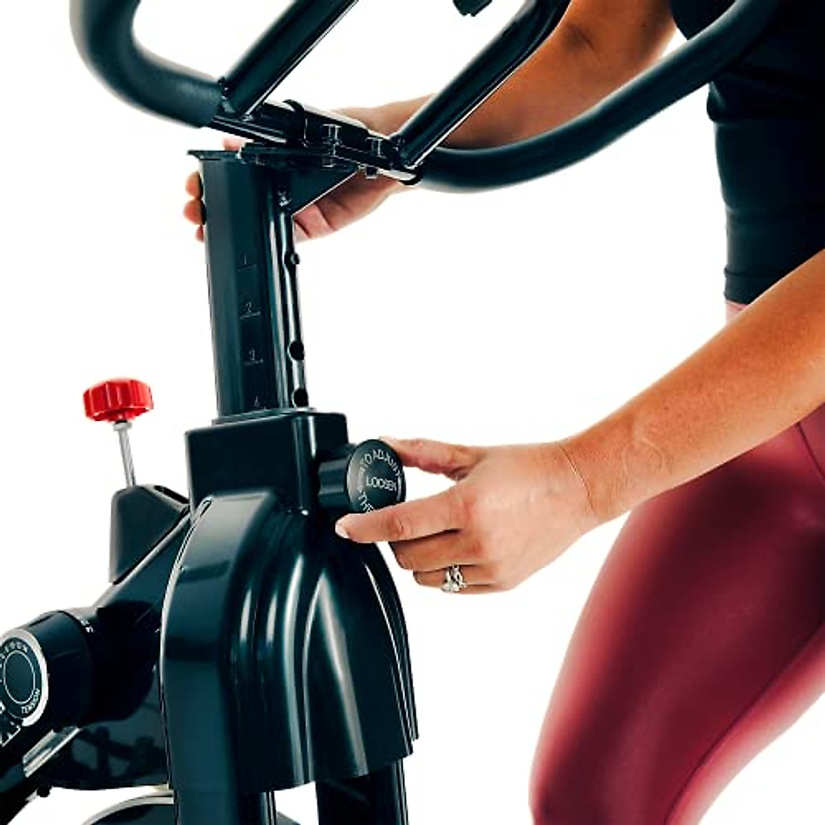 Fitness Reality Cycling Exercise Bike with Bluetooth Workout Tracking, 360° Adjustable Tablet Holder, 14 Levels Magnetic Resistance & Optional On Demand Coaching