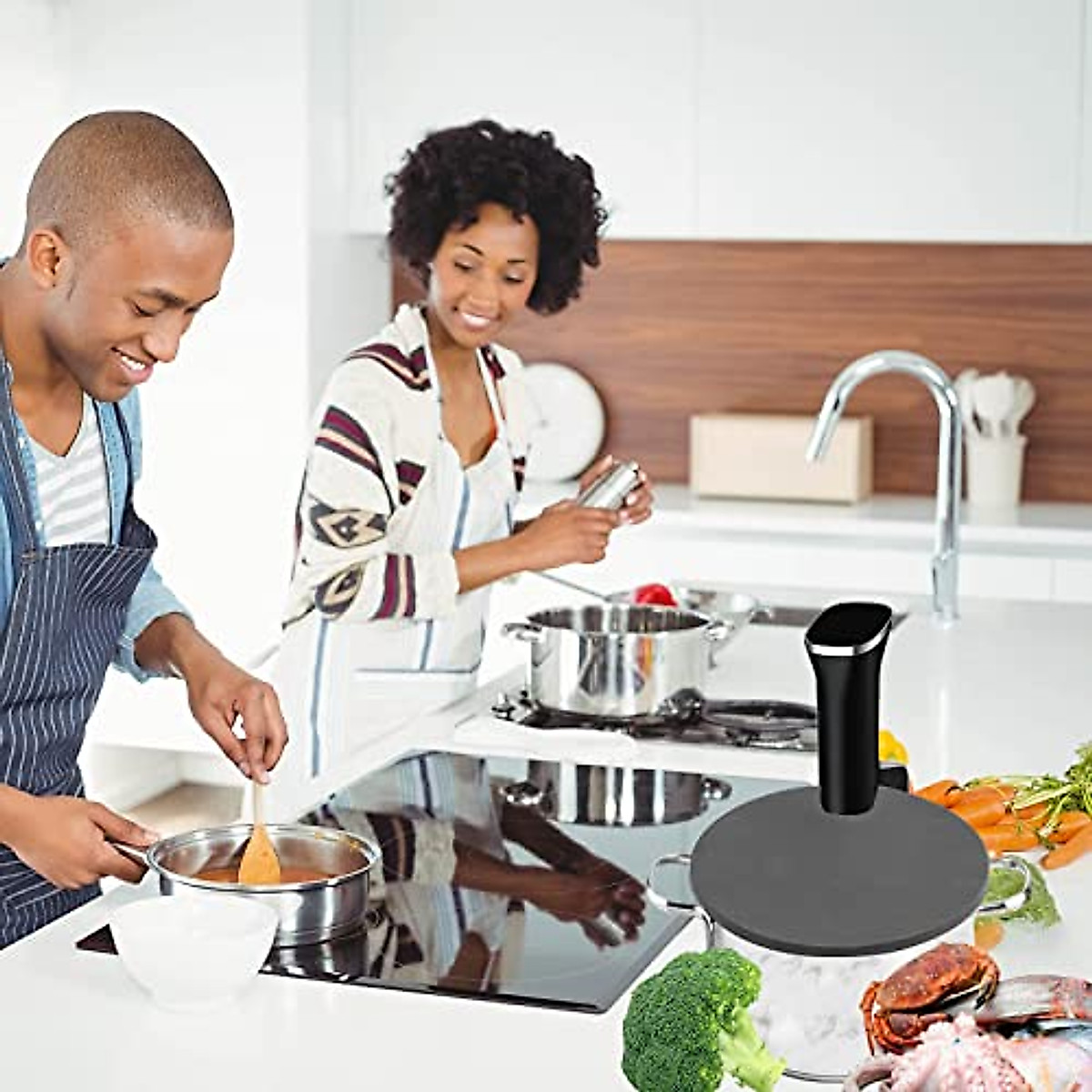 Sous Vacuum and Vide Lid Cooking Sous Vacuum and Vide Cooker Fits Up to 10.5" Pot, Prevent Water Evaporation and Retain Flavor for Stock