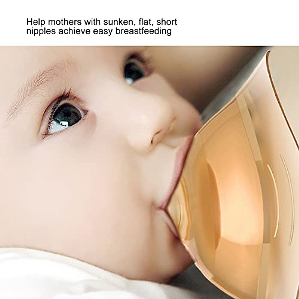 Silicone Nipple Shields for Nursing Newborn, Nipple Shield Protector Soft Nursing Breastfeeding Nipple Shield for Flat Inverted Nipples for Protecting Inverted Sore Nipples