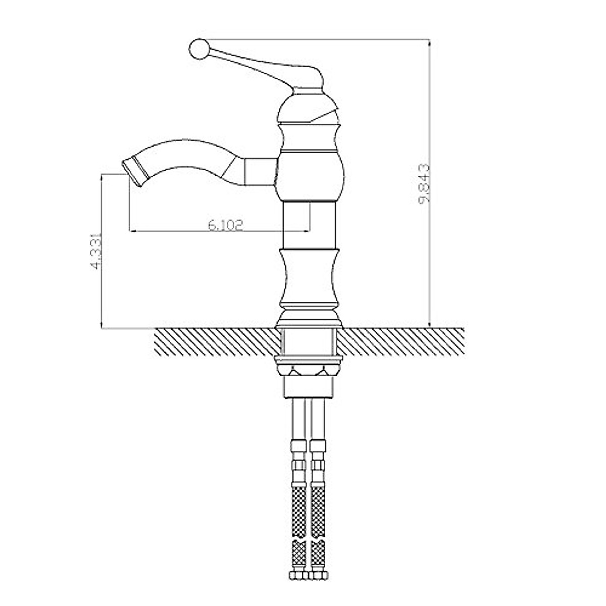 Royal Purple Bath Kitchen RPBK-18011 17" W x 17" D Square Vessel Set with Single Hole CUPC Faucet, White